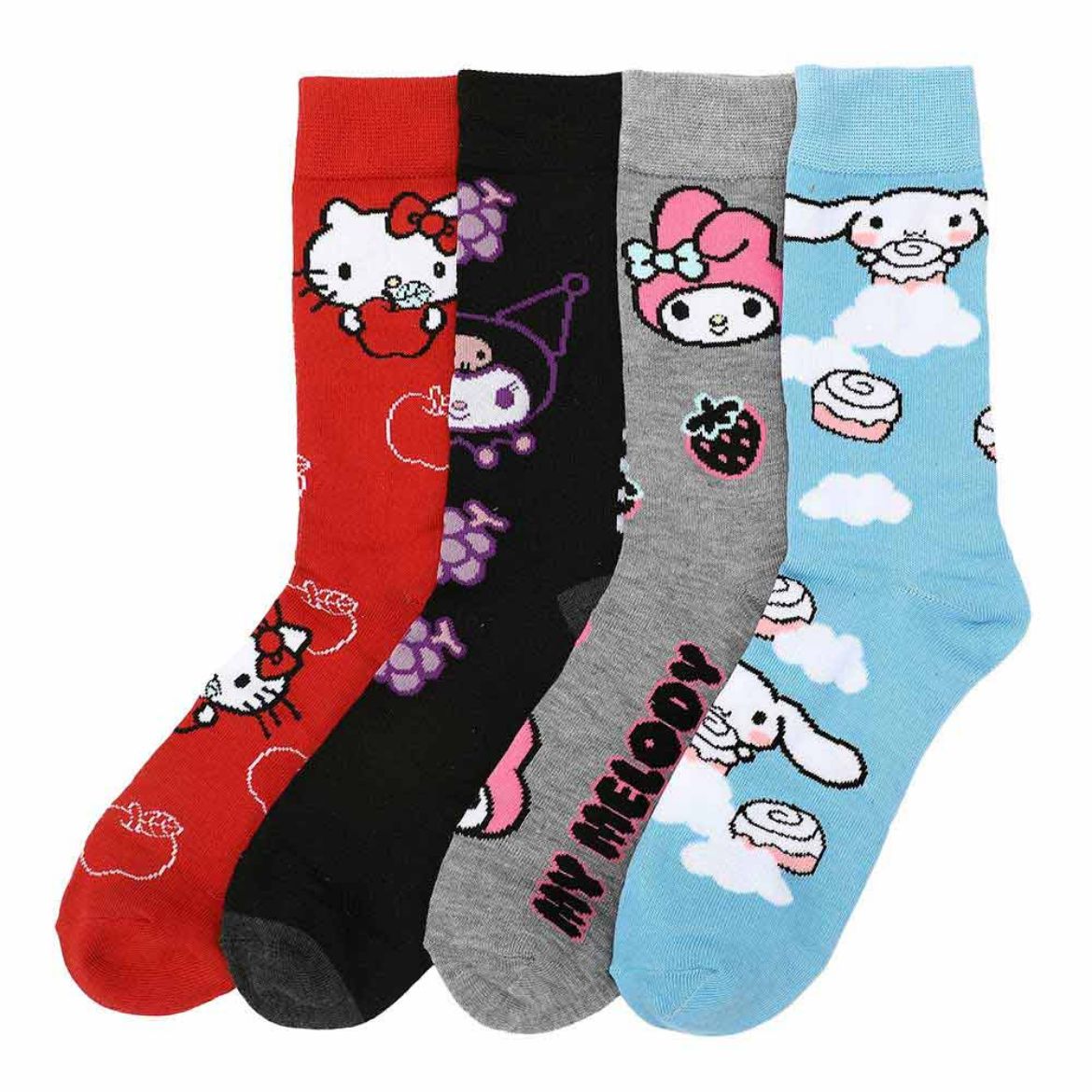 Hello Kitty and Friends 4-Pc Crew Sock Set