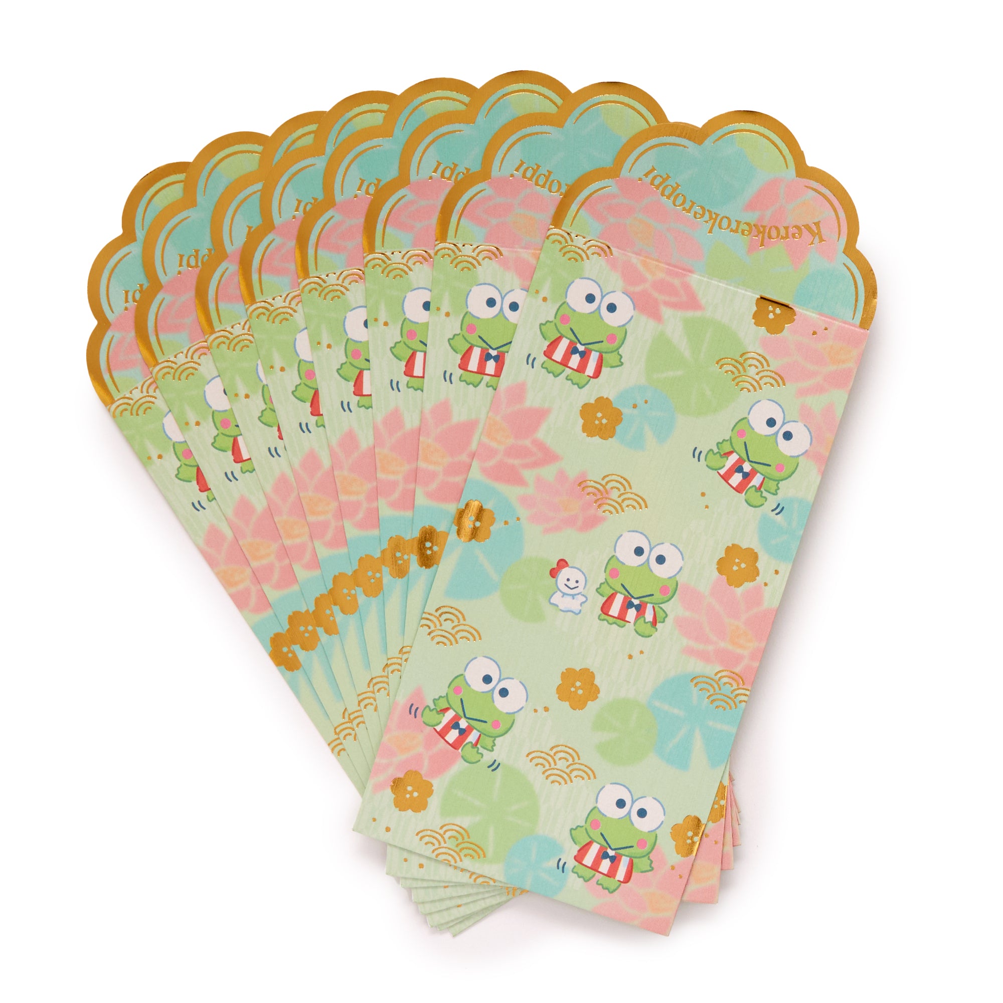 Keroppi 8-pc Vertical Enclosure Envelopes (Hot Stamp)