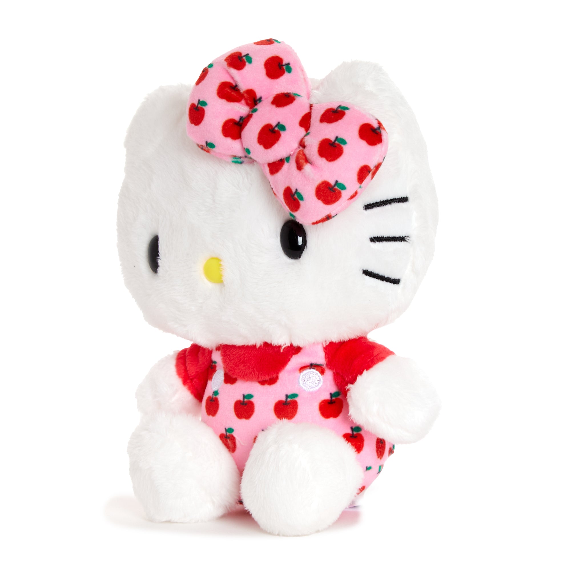 Hello Kitty 6" Pink Overalls Plush Mascot (Apples Series)