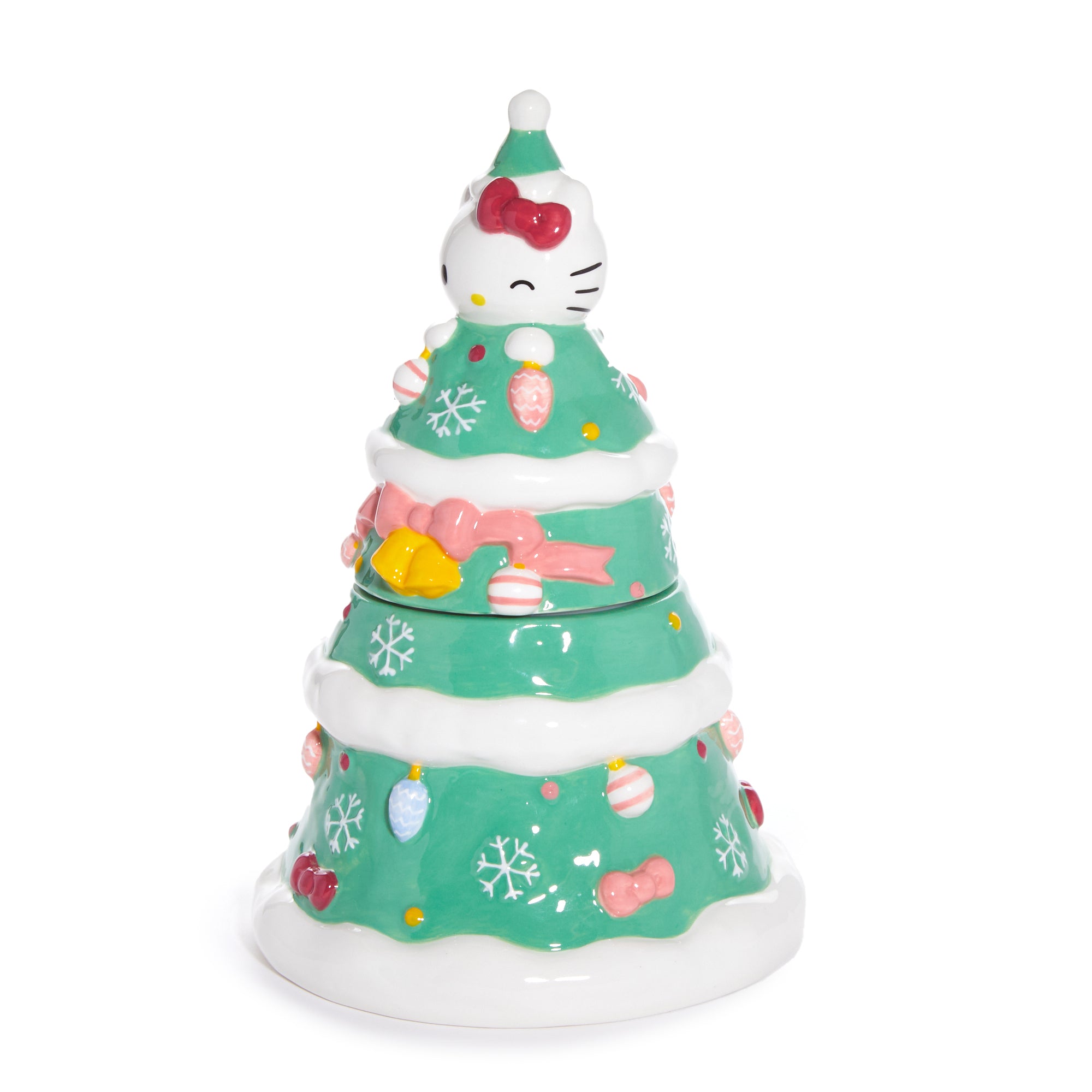 Hello Kitty Ceramic Holiday Tree Cookie Jar