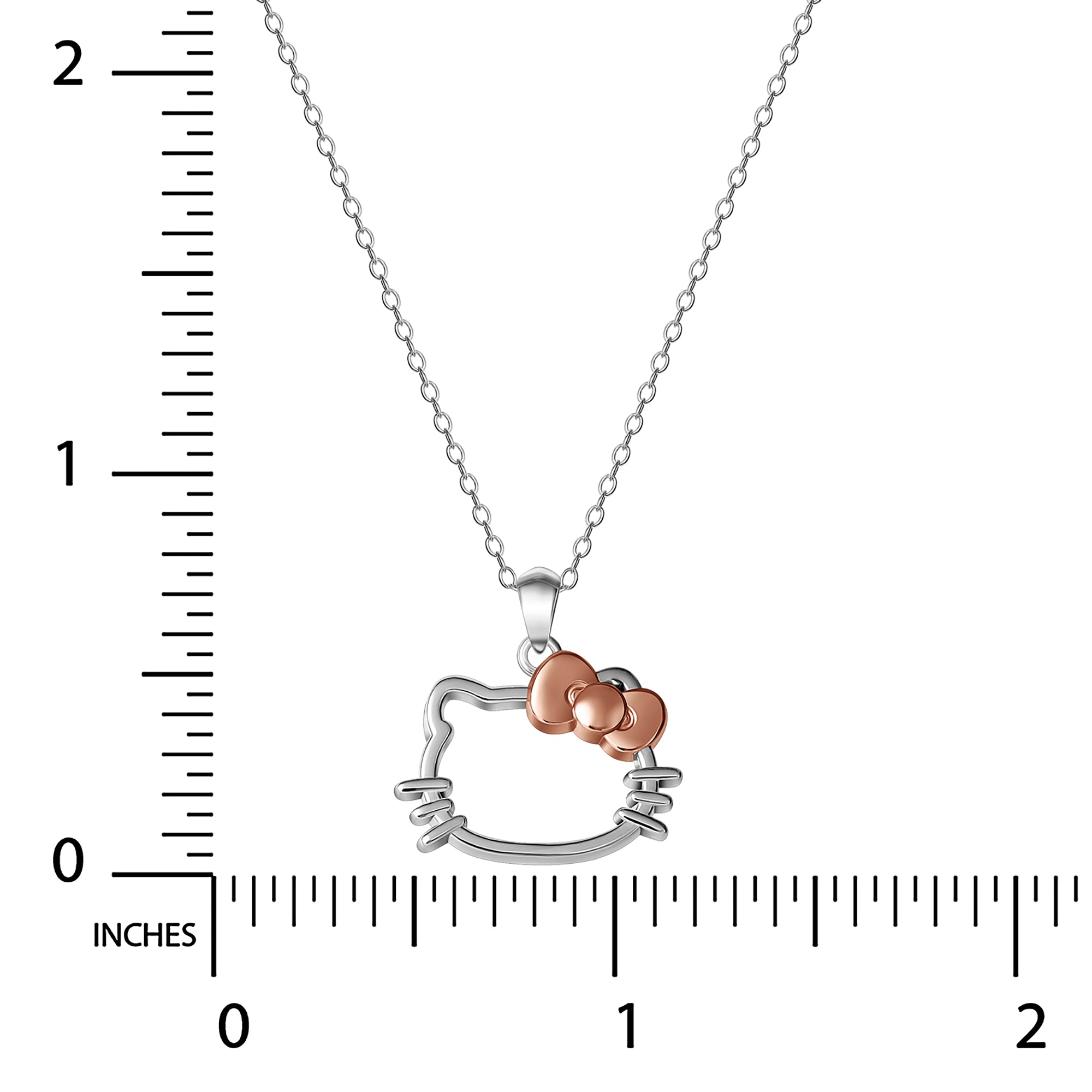 Hello Kitty Sterling Silver Silhouette Necklace