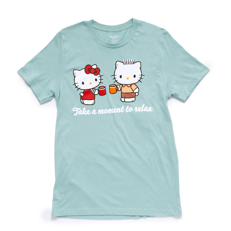 Hello Kitty & Dear Daniel Adult Take A Moment To Relax Tee (Light Gree