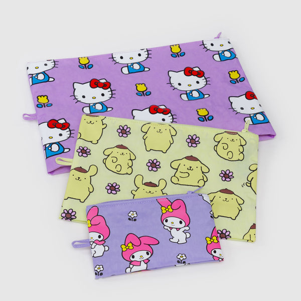 Hello Kitty and Friends x Baggu Go Pouch Set (Fruits + Florals)