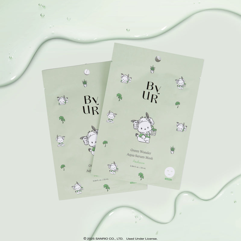 Pochacco x ByUR Green Wonder Aqua Serum Mask (Sanrio K-Spa Edition)