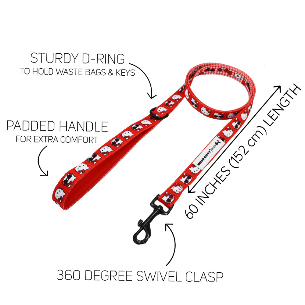 Hello Kitty x Sassy Woof Dog Leash (Classic Red)