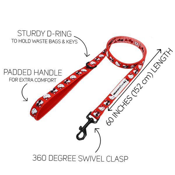 Hello Kitty x Sassy Woof Dog Leash (Classic Red)