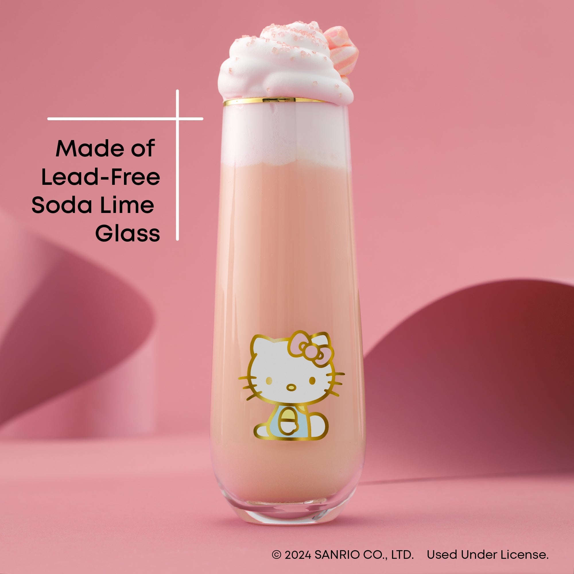 Hello Kitty Stay Gold Stemless Flutes (Set of 4)