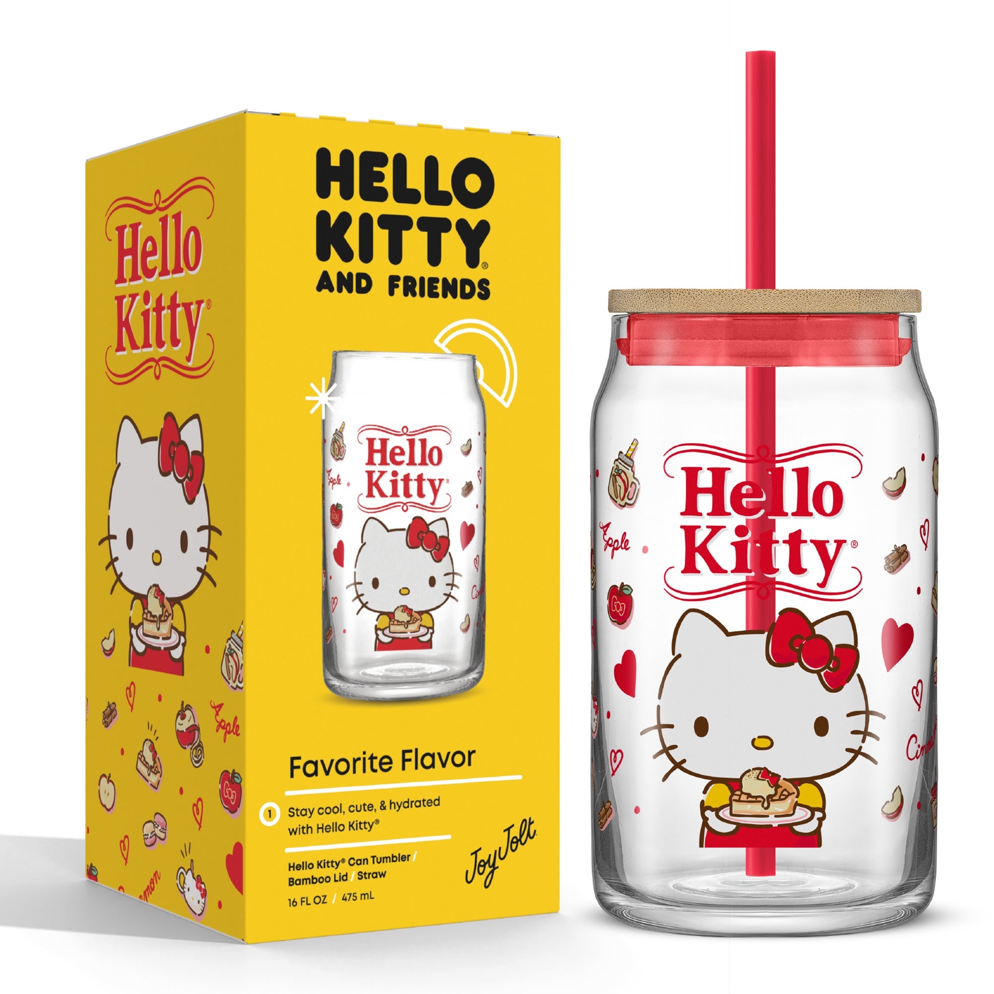 Hello Kitty Favorite Flavor Lidded Glass Tumbler