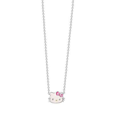 Hello Kitty Sterling Silver Enamel Necklace