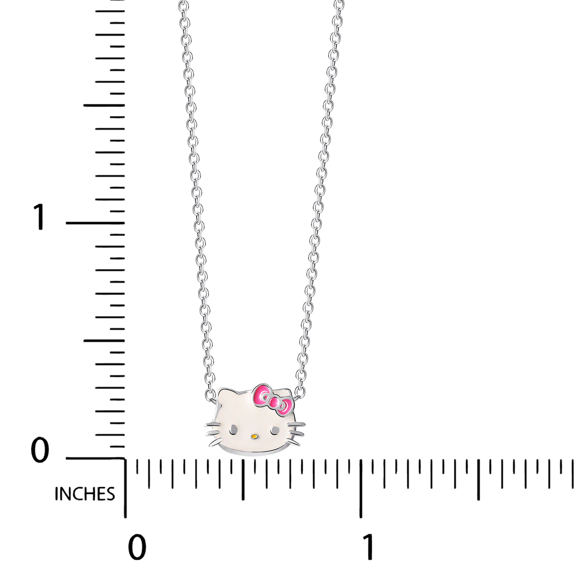 Hello Kitty Sterling Silver Enamel Necklace