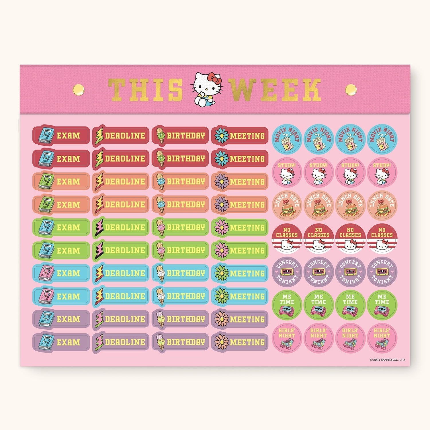 Hello Kitty x Studio Oh! College Letters Weekly Desk Pad