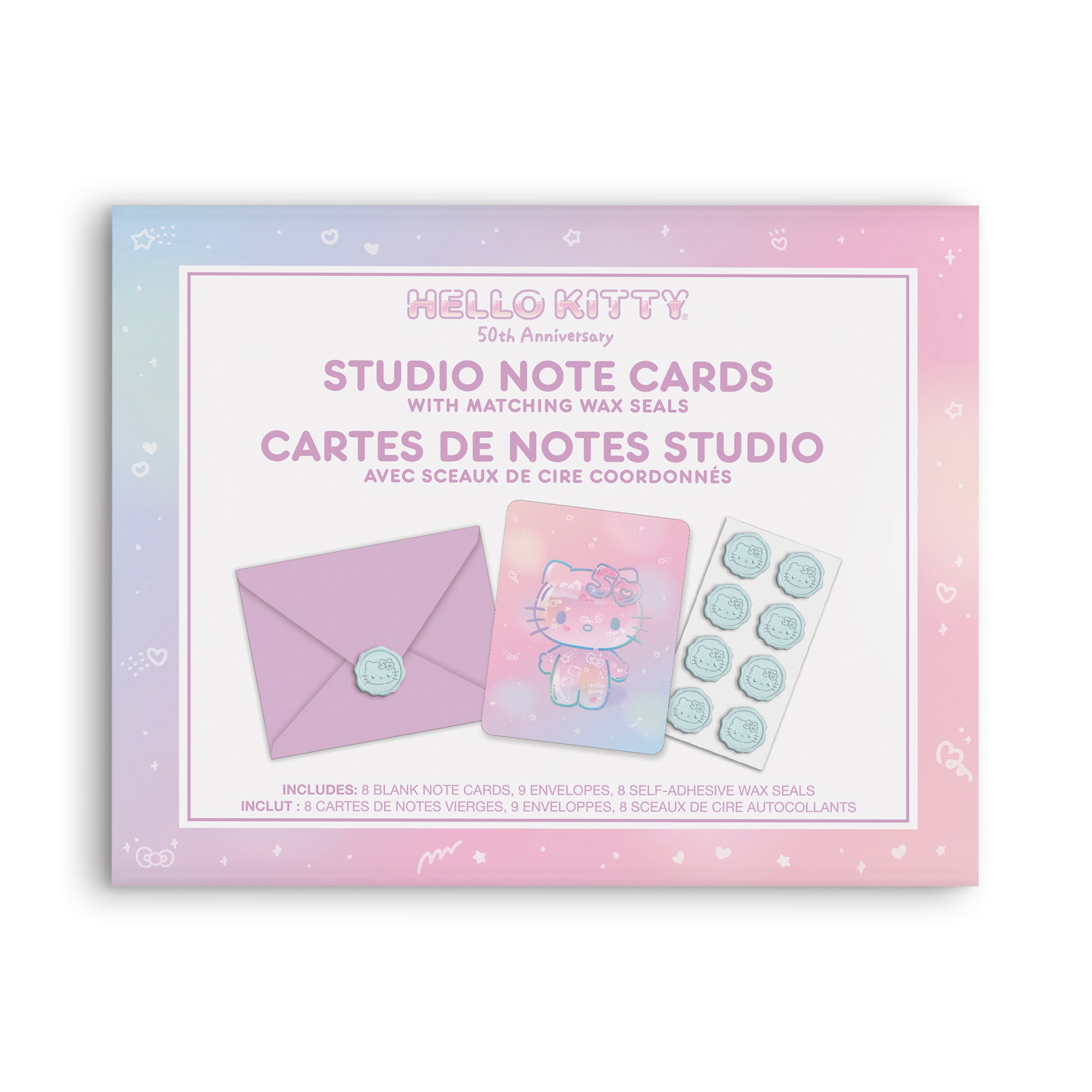 Hello Kitty x Studio Oh! 50th Anniversary 25-Pc Note Cards & Wax Seals