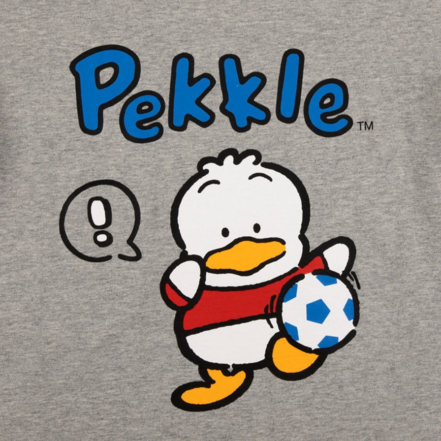 Pekkle x Dumbgood Grey Ringer Baby Tee