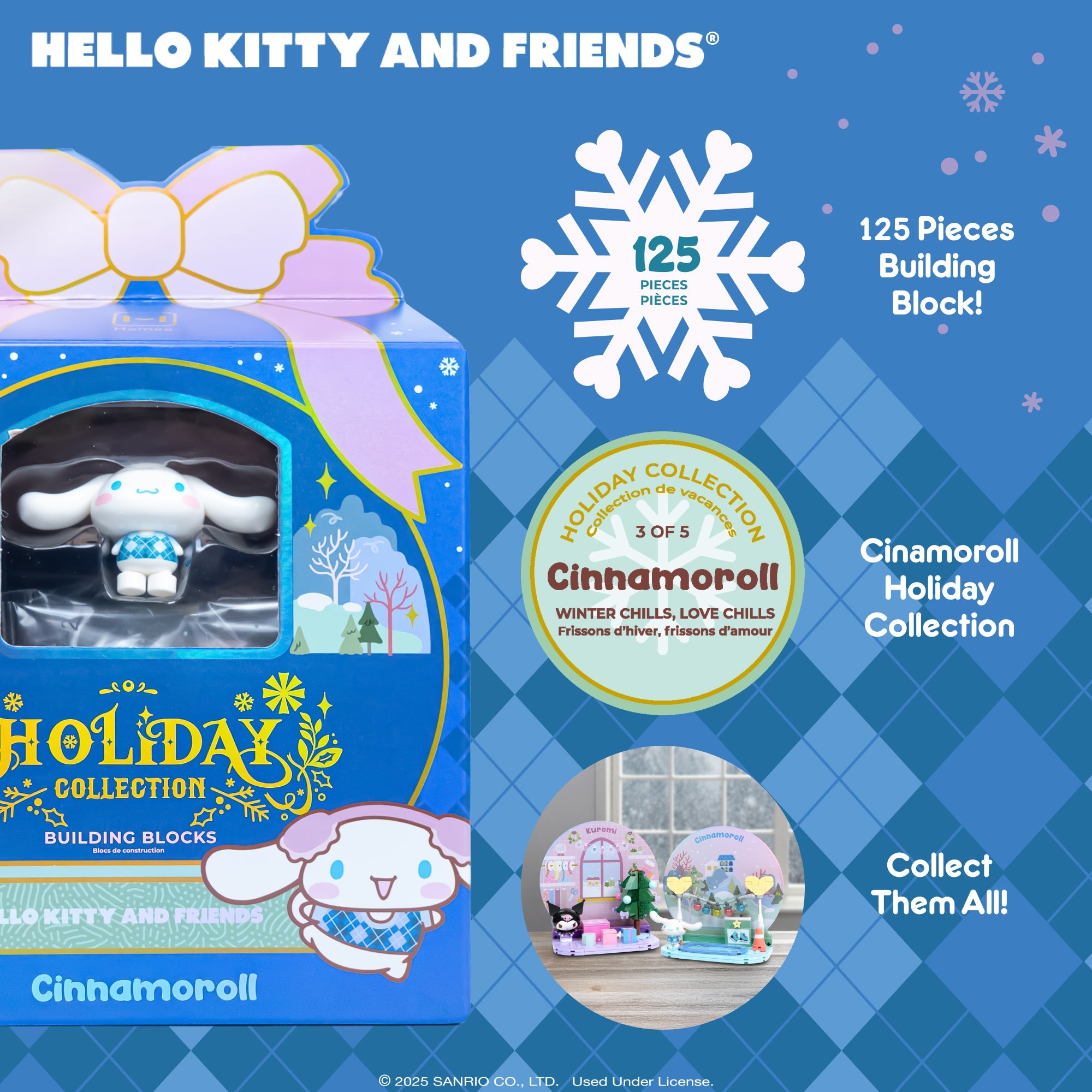 Cinnamoroll Building Blocks Set (Holiday Collection)