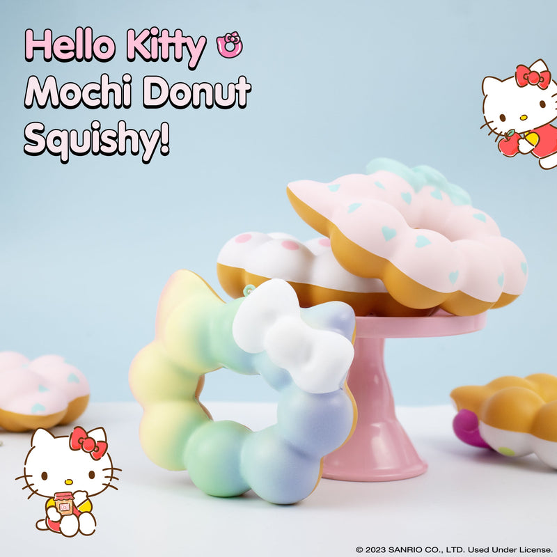 Hello Kitty Mochi Donut Squishy Keychain
