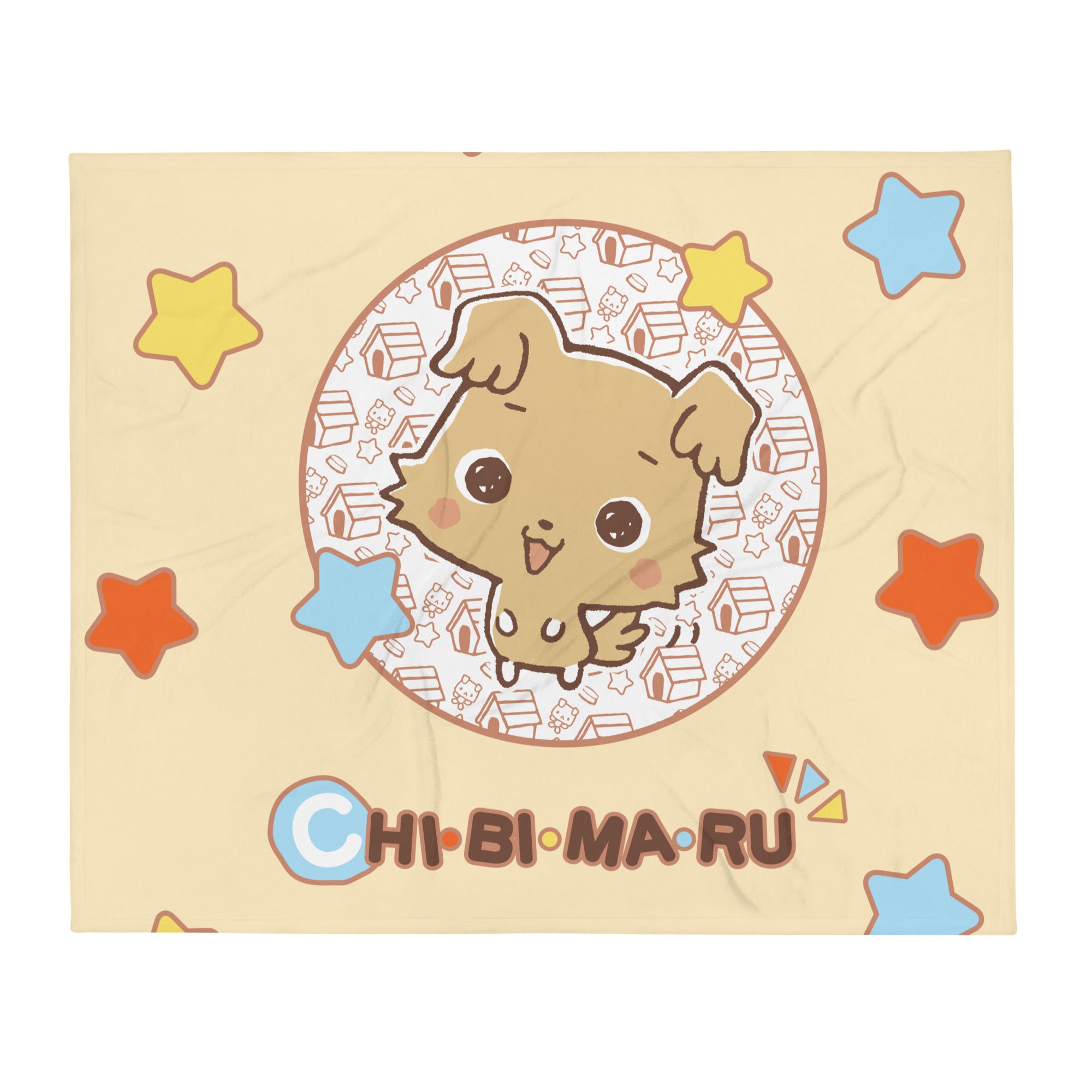 Chibimaru Cheerful Pup Throw Blanket