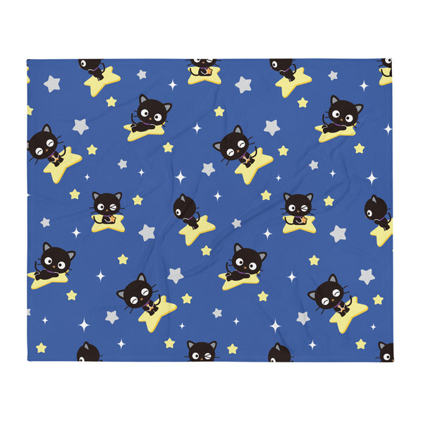Chococat Starry Night Throw Blanket